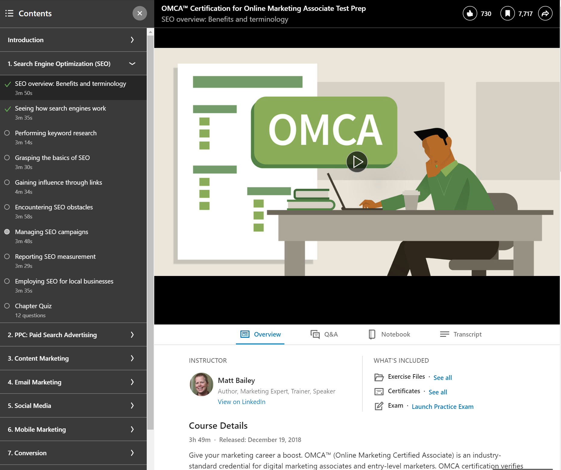 Digital Marketing Course Comparison LinkedIn Learning - OMCP