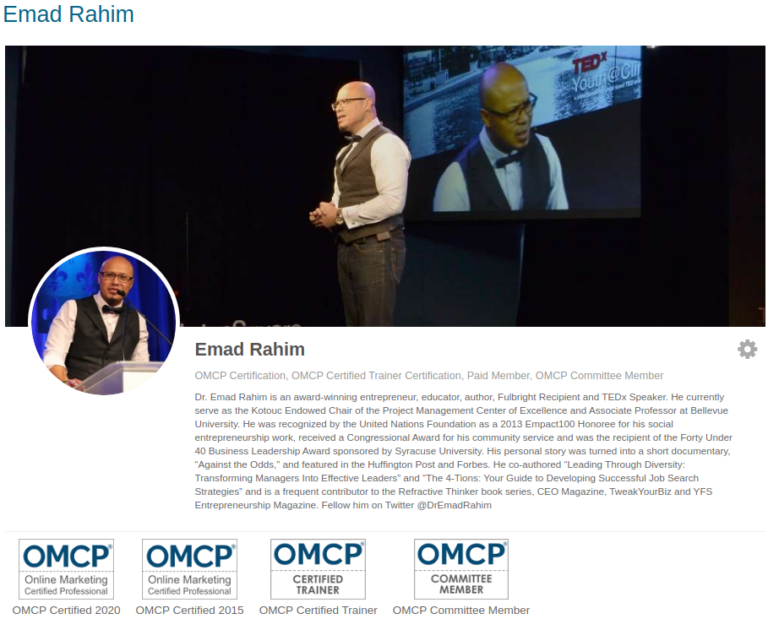 Join OMCP for free. Track your digital marketing certification with others.